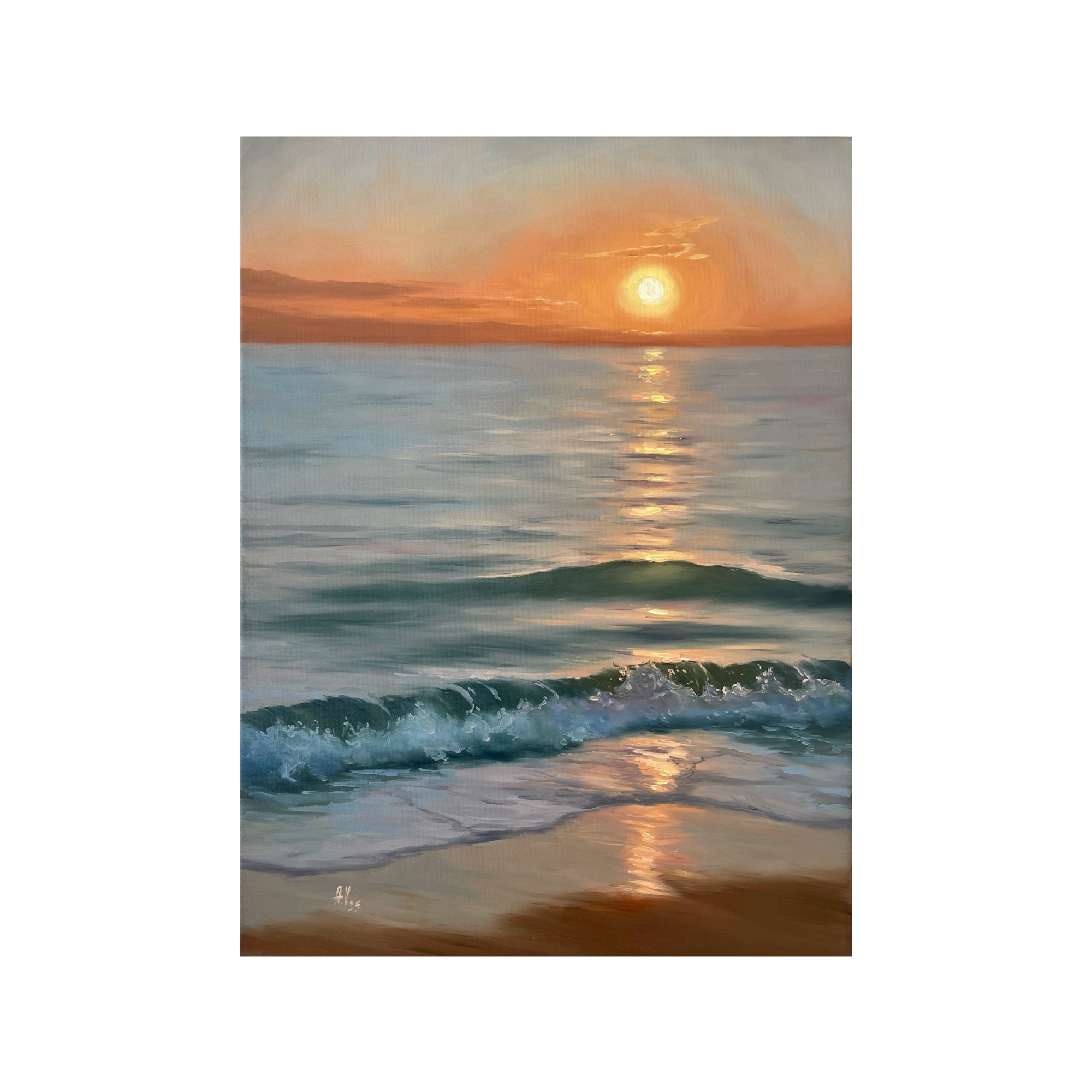 Sunset seascape in English